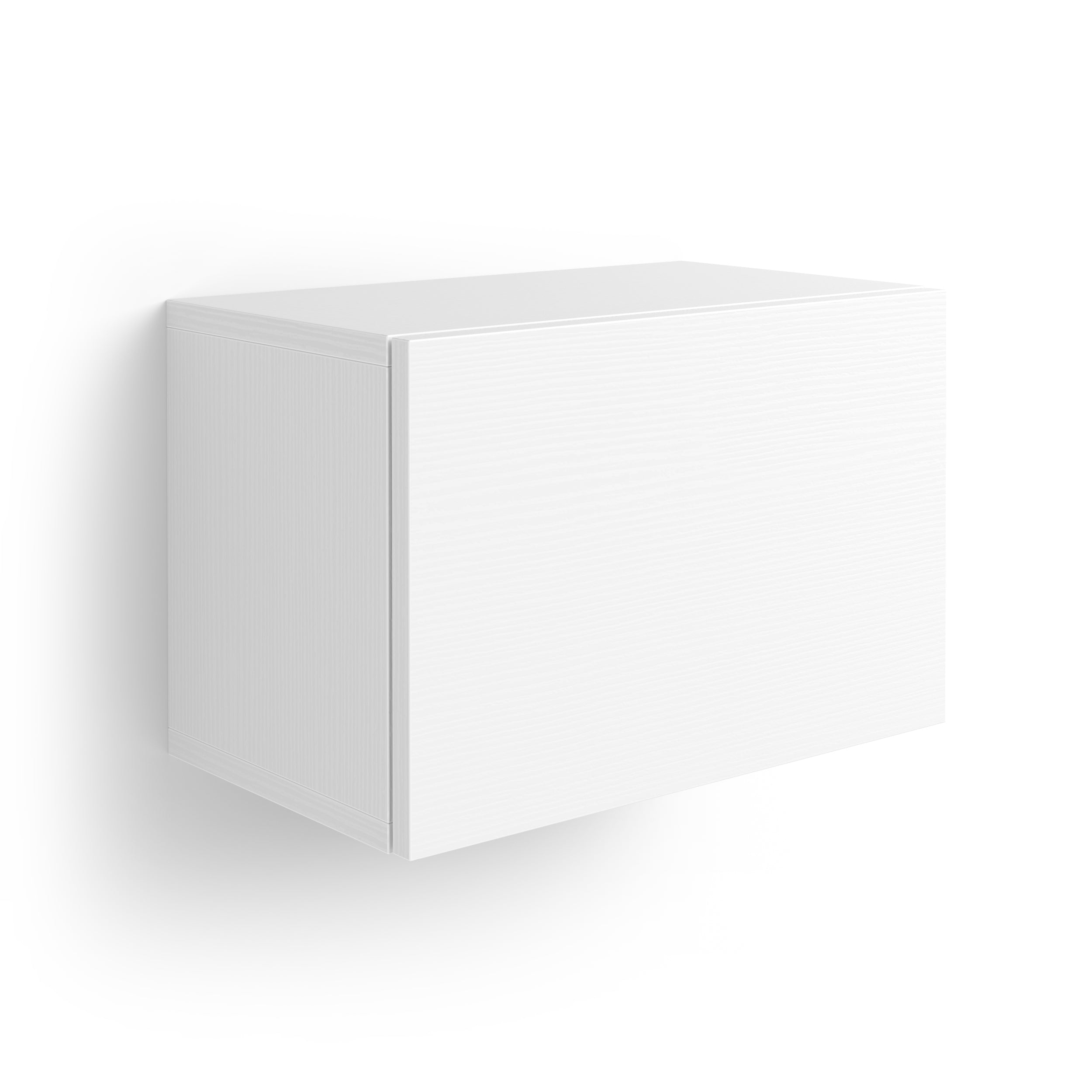 Iacopo cube wall unit with door, Ashwood White