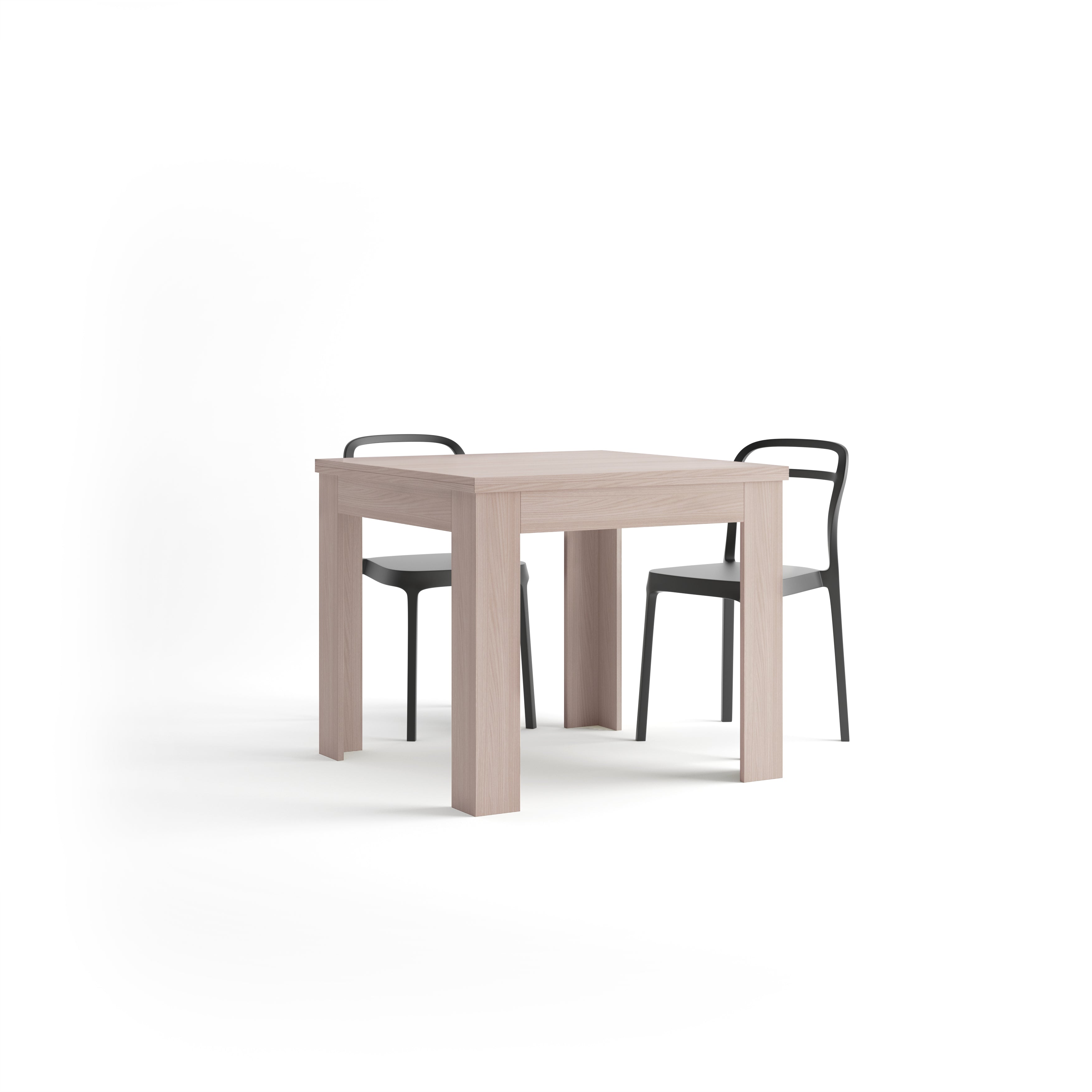 Square extendable dining table, 90x(180)x90 cm, Eldorado, Pearled Elm