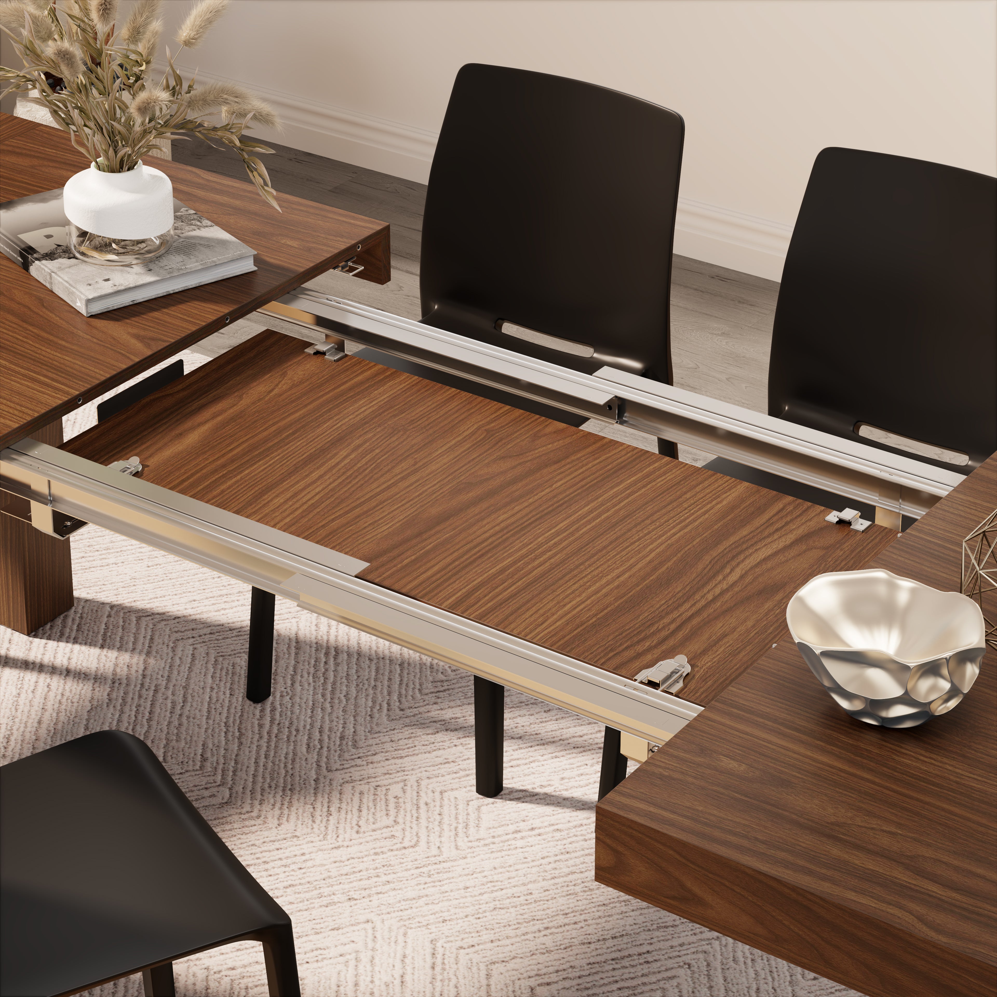 Iacopo Extendable Dining Table, 140(220)x90 cm, Canaletto Walnut