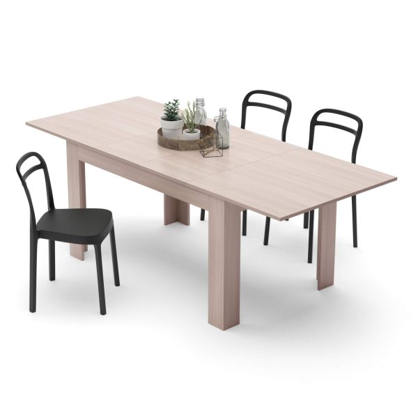 Easy Extendable dining table 55 1 86 6 x35 4 in Pearled Elm